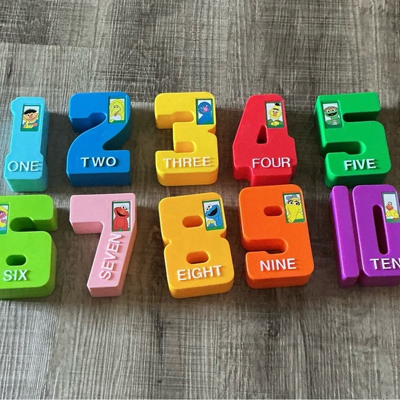 Sesame Street | Toys | Vintage Tyco Sesame Street Chunky Numbers 1 C ...